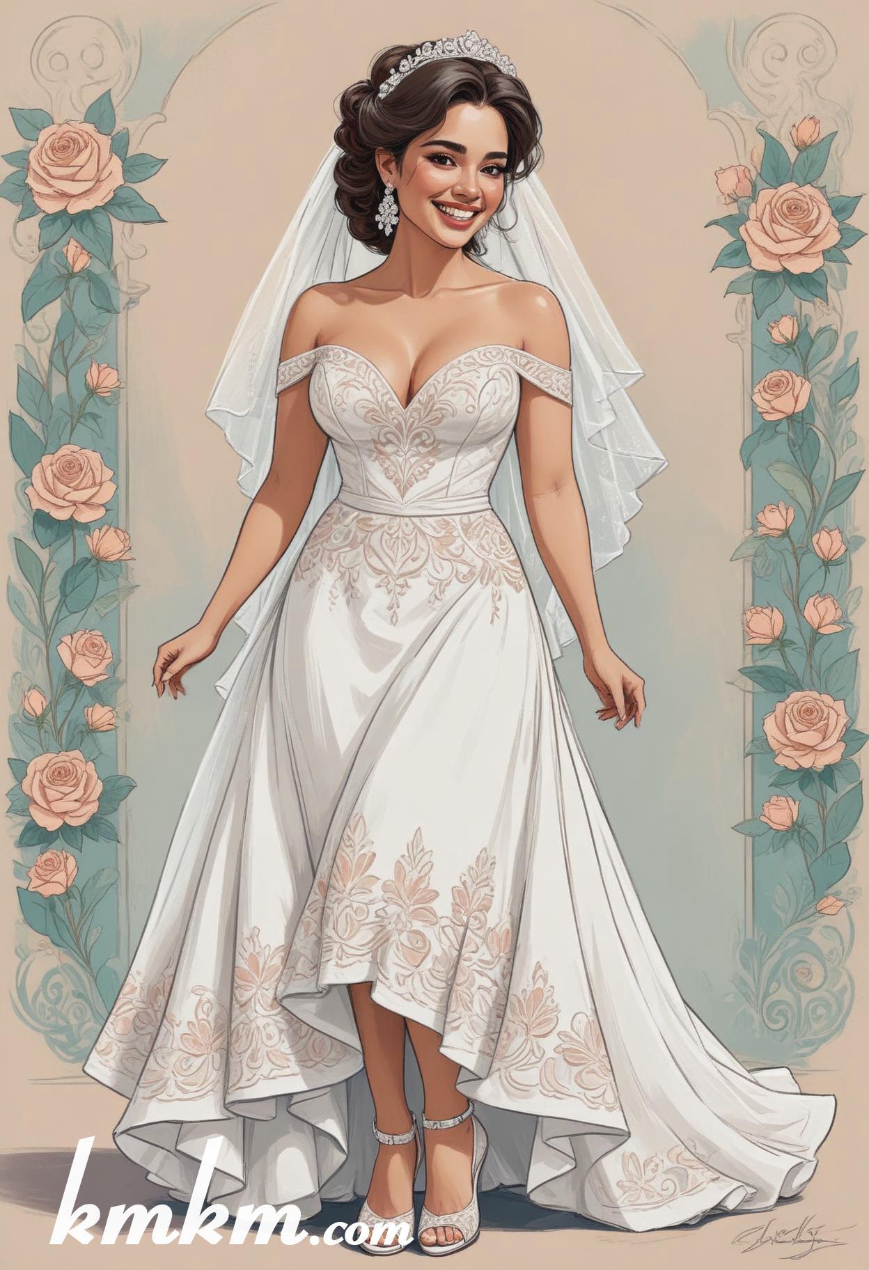 Mexican Wedding Bride Cartoon Drawing | kmkm.com