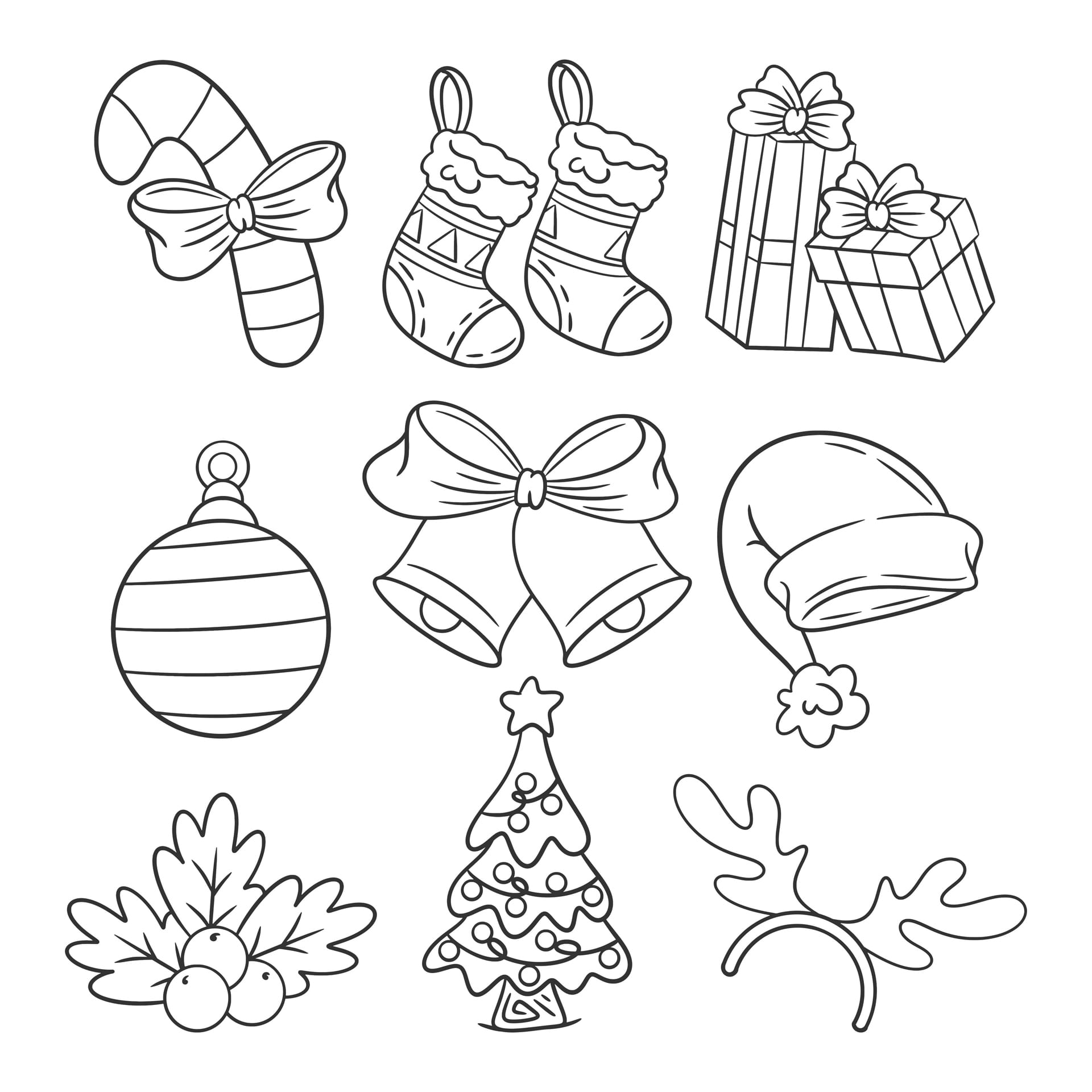 Christmas Clipart Black And White | kmkm.com