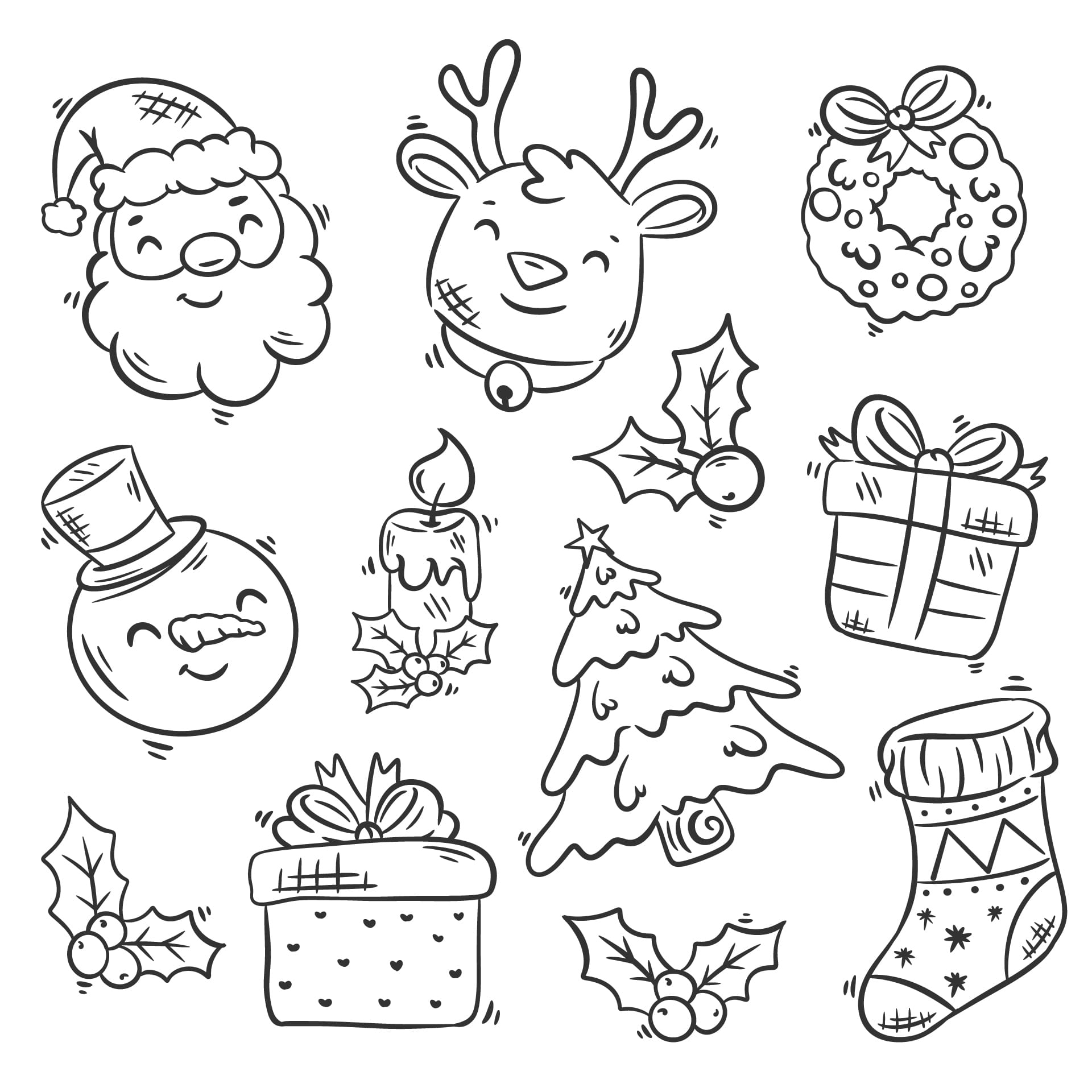Christmas Clipart Black And White | kmkm.com