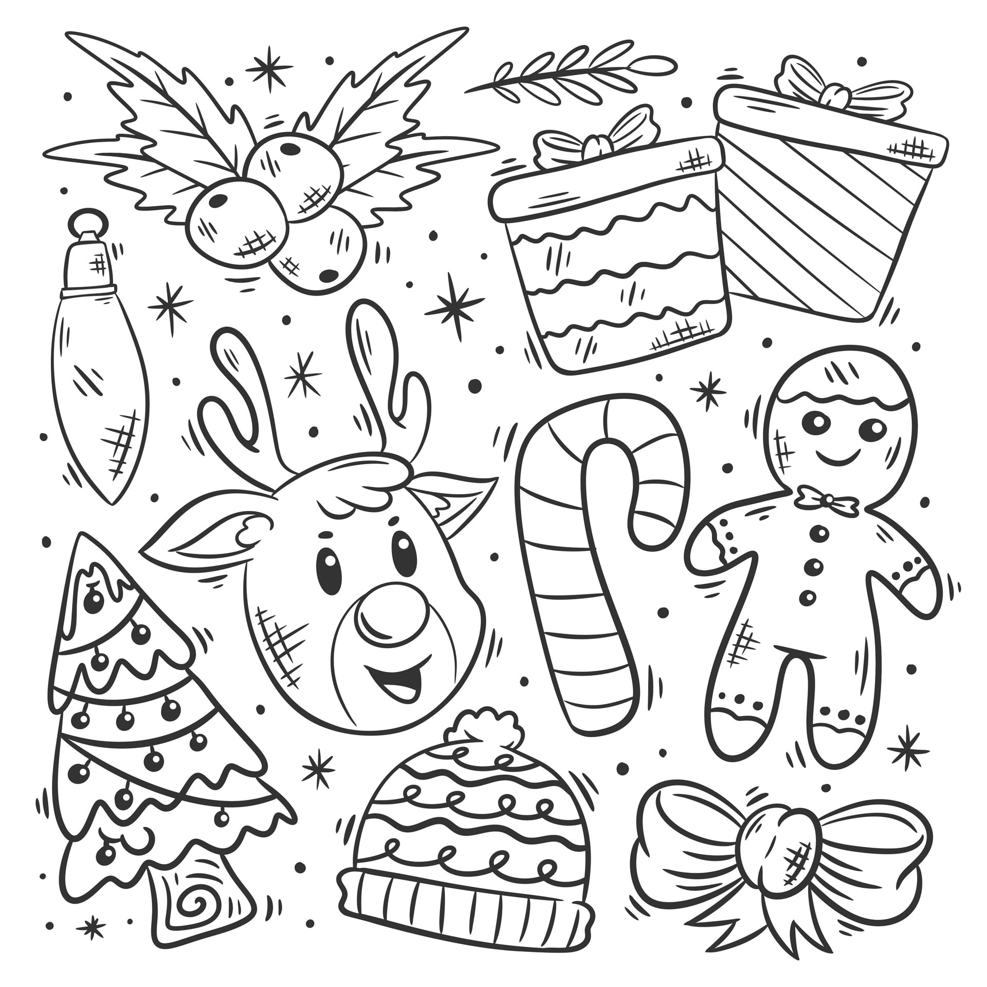 Christmas Clipart Black And White | kmkm.com